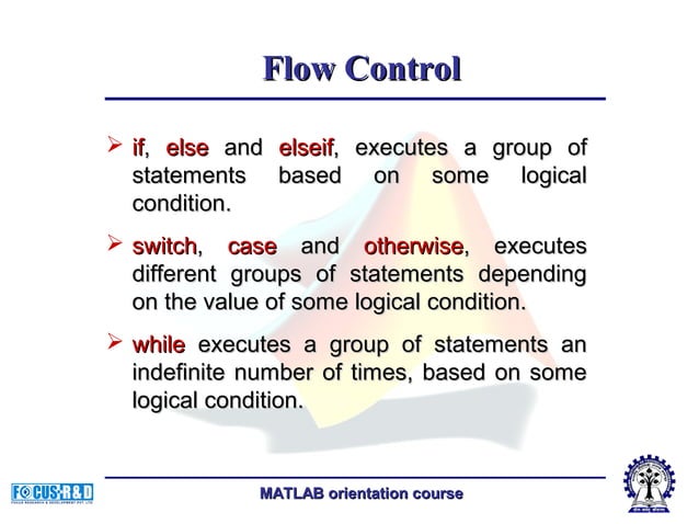 Matlab-fundamentals of matlab-2 | PPT
