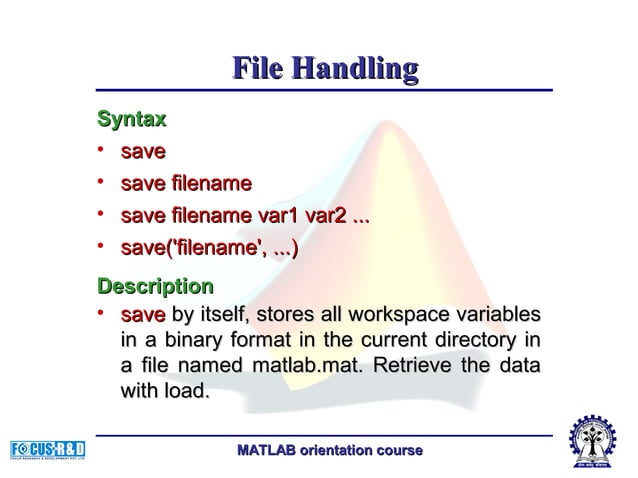 Matlab-fundamentals of matlab-2 | PPT
