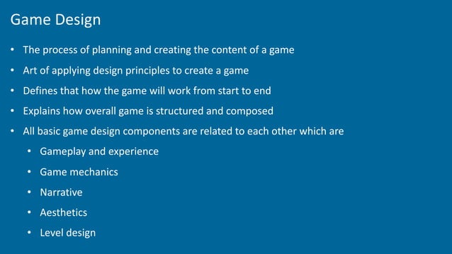 2-Game Design (Game Design and Development) | PPT
