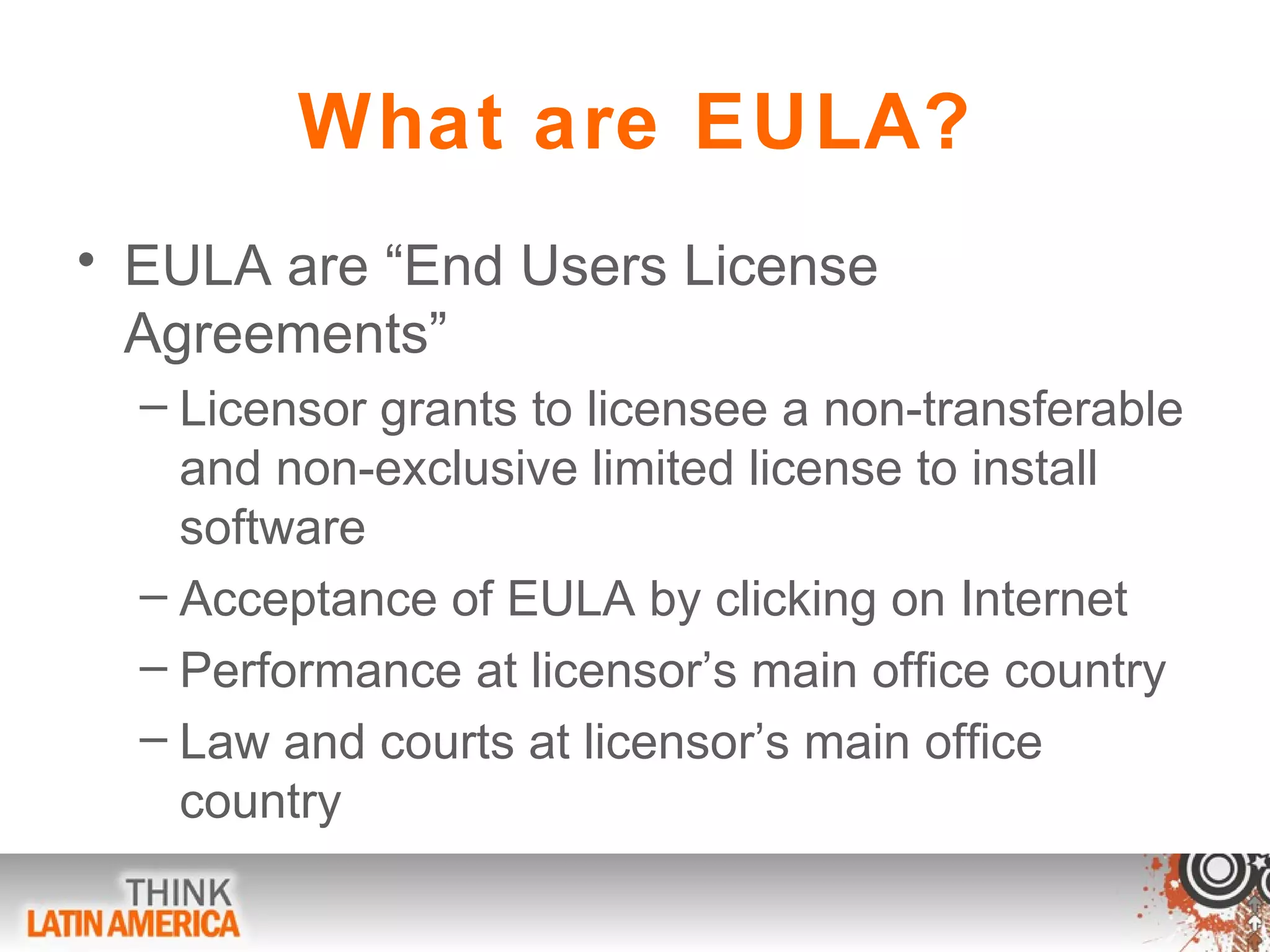 EULA Agreements: Do They Fit All Latin American Countries? | PPT