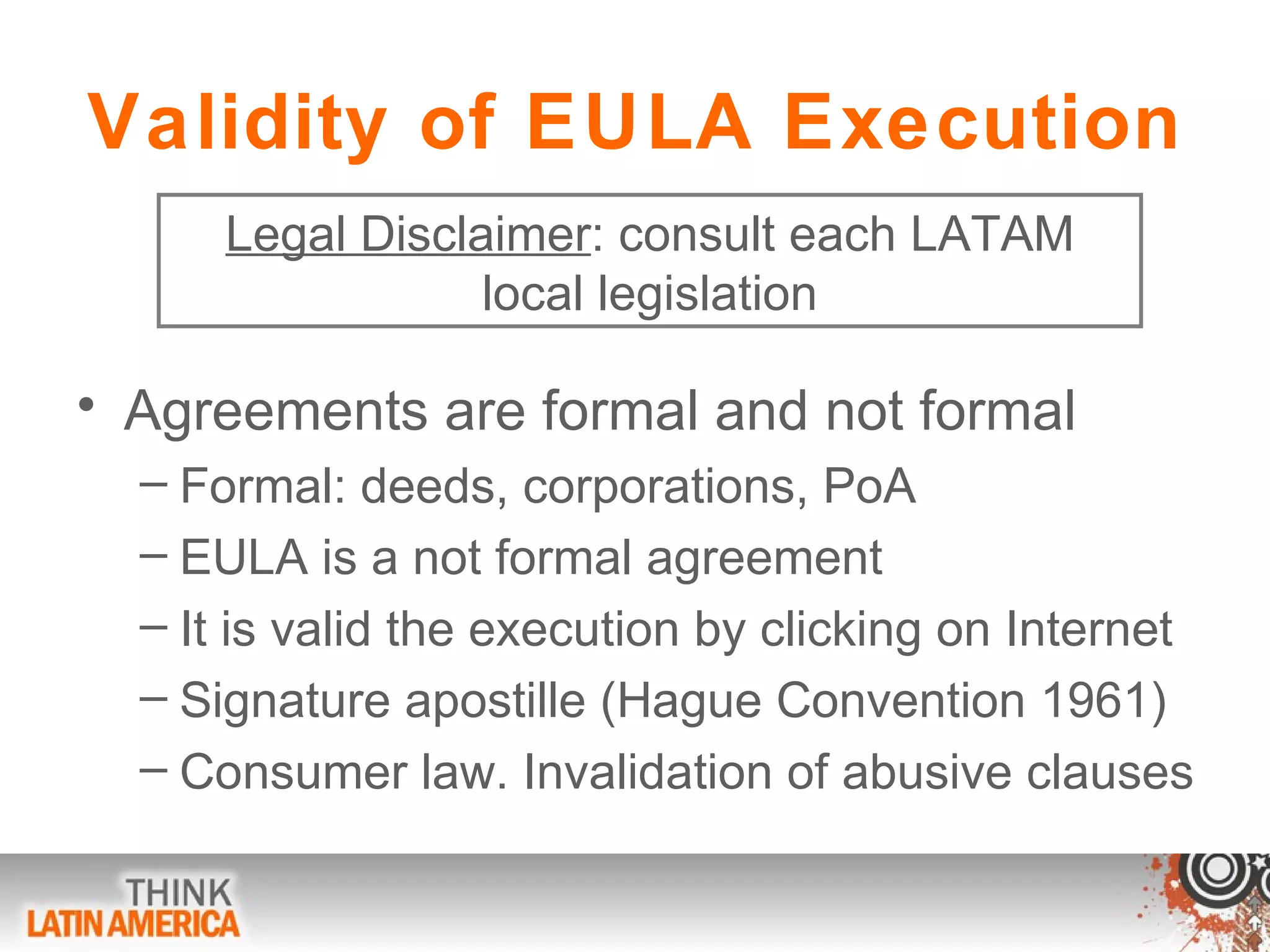 EULA Agreements: Do They Fit All Latin American Countries? | PPT