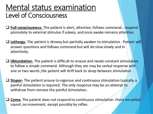 Part 2 general physical and mental examination