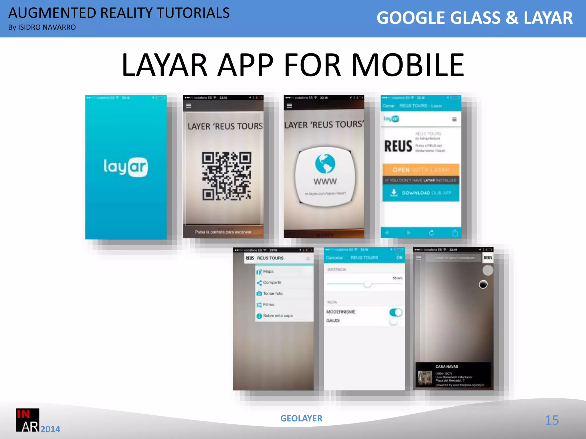 Augmented Reality Tutorial 2 Layar Geolayer & Google Glass | PPT