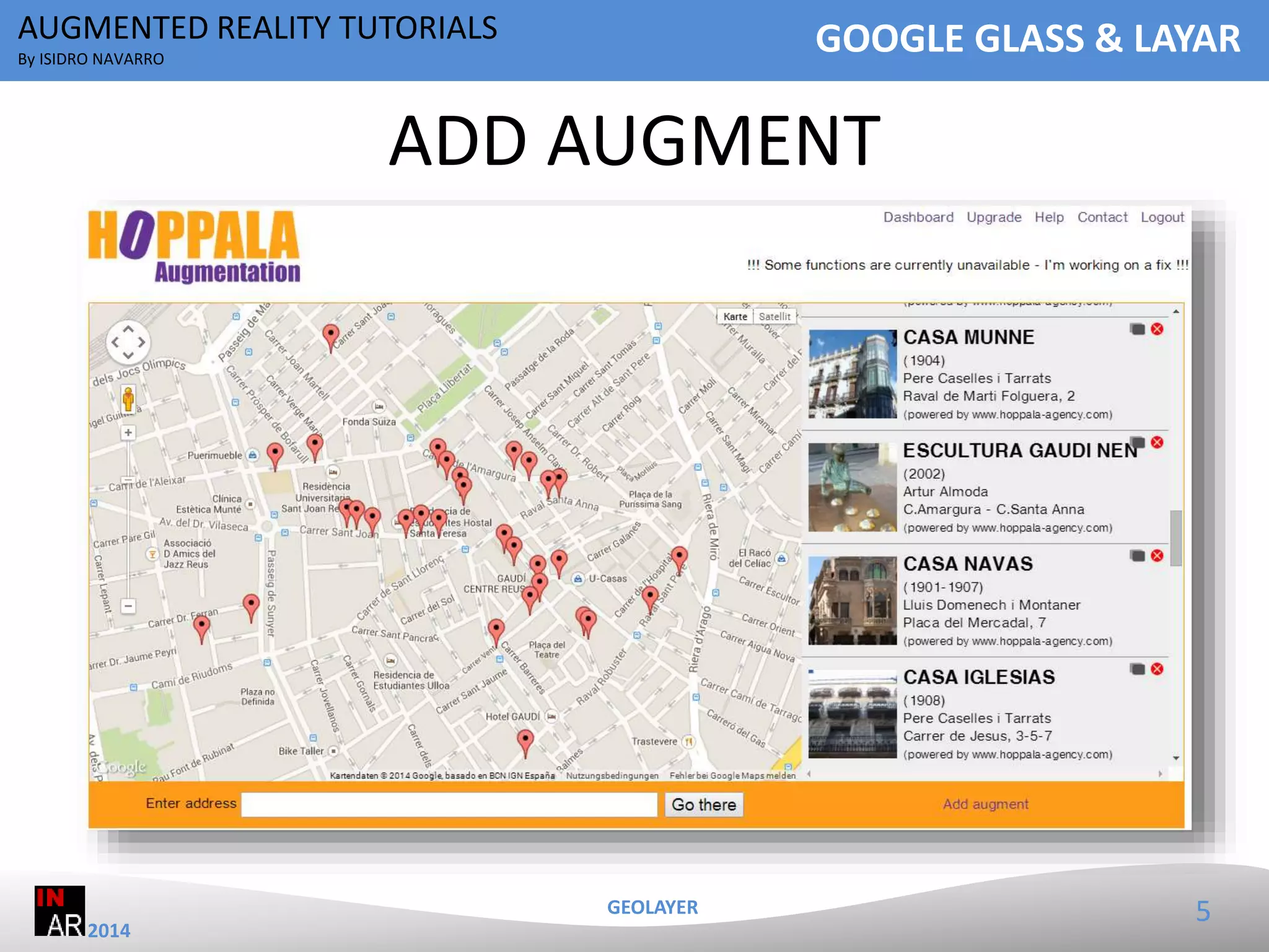 Augmented Reality Tutorial 2 Layar Geolayer & Google Glass | PPTX ...