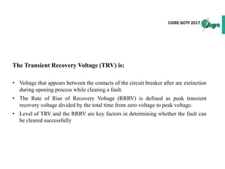Transient recovery voltage and rate of rise | PDF