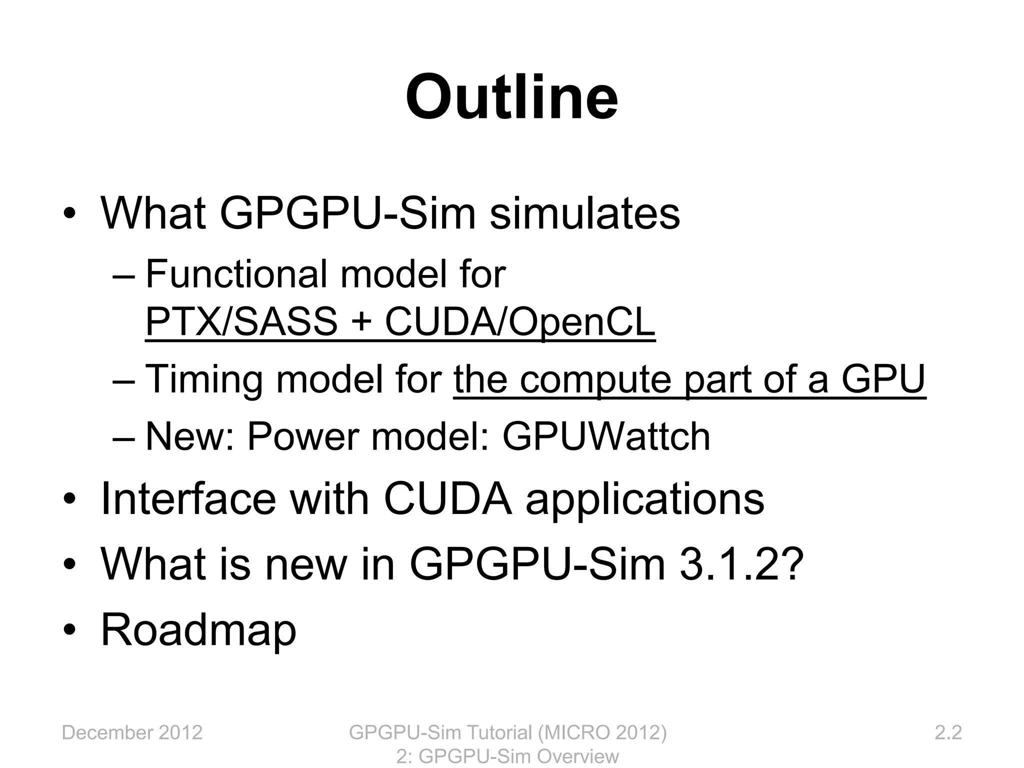 2-GPGPU-Sim-Overview.pptx | Computing | Technology & Computing