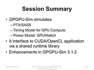 2-GPGPU-Sim-Overview.pptx | Computing | Technology & Computing