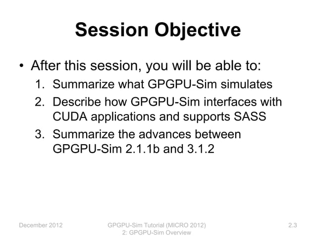2-GPGPU-Sim-Overview.pptx | Computing | Technology & Computing