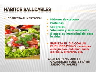 Hábitos saludables y no saludables para la salud 2º ESO | PPTX