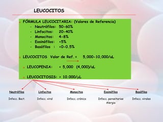 HEMOGRAMA VALORES DE ENFERMERIA TECNICO AUX | PDF
