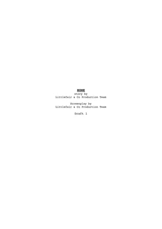 "HOME" First draft script | PDF