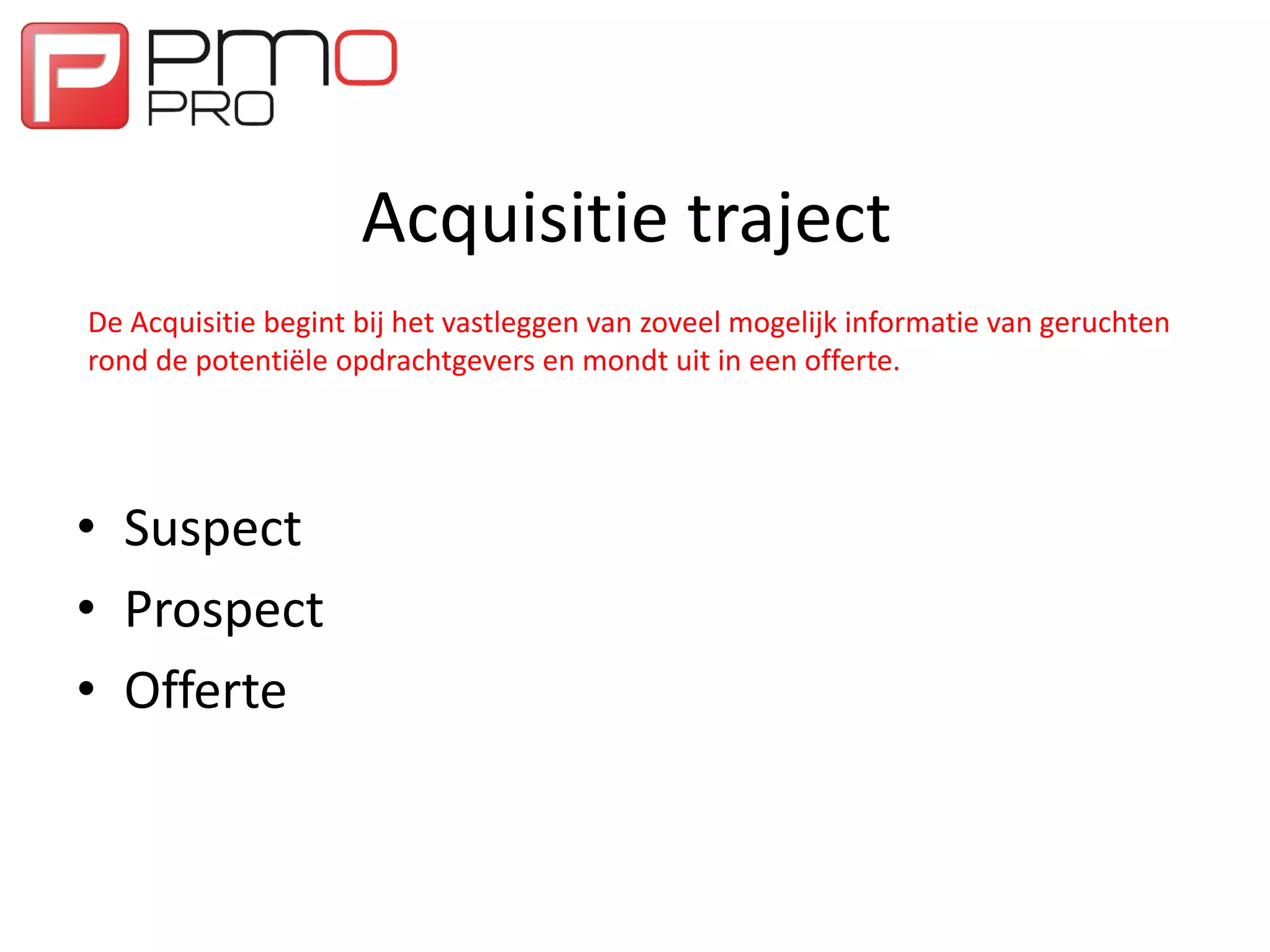 PMO Pro - Hoofdlijnen | PPT