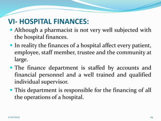 HOSPITAL AND IT'S ORGANIZATION (Hospital pharmacy) .pptx