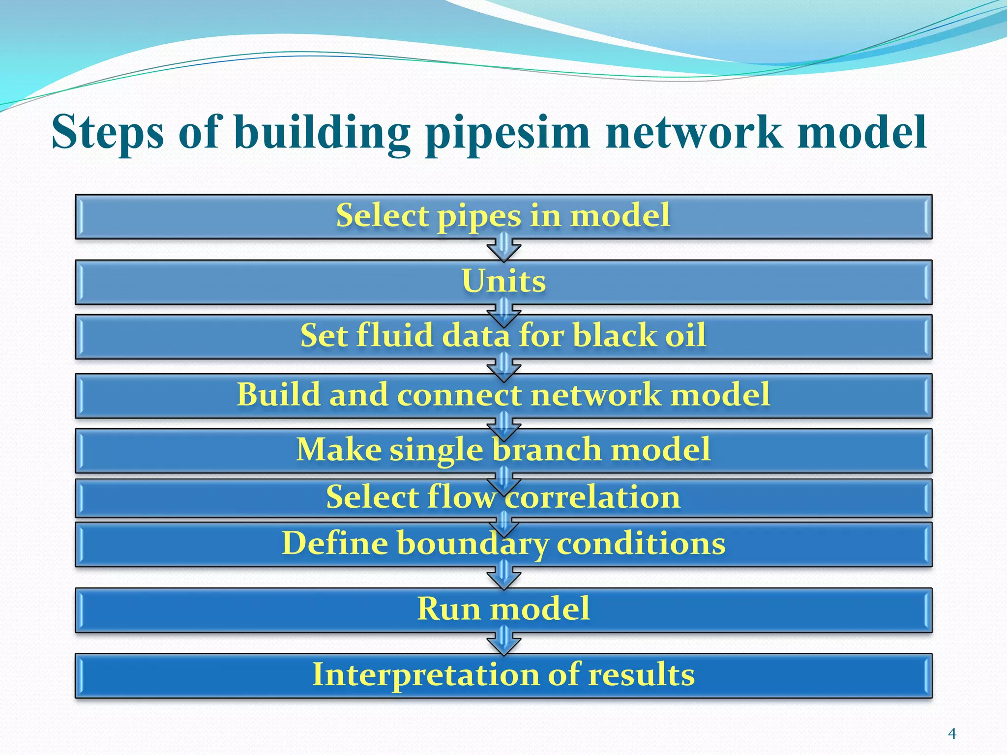 how to build network model using pipsim | PDF
