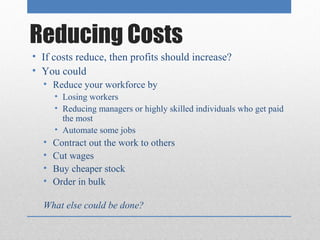 2. how to improve profit | PPT | Business Administration | Business