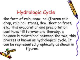 Hydrology ( Hydro-logic cycle and precipitation ) | PPT