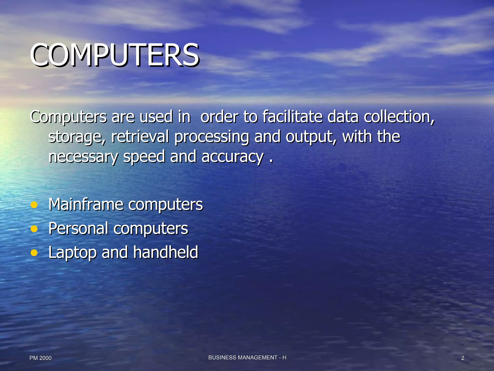 Business Information & ICT - ICT In Business | PPT