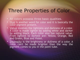 ART ELEMENTS | PPT | Painting | Arts and Crafts