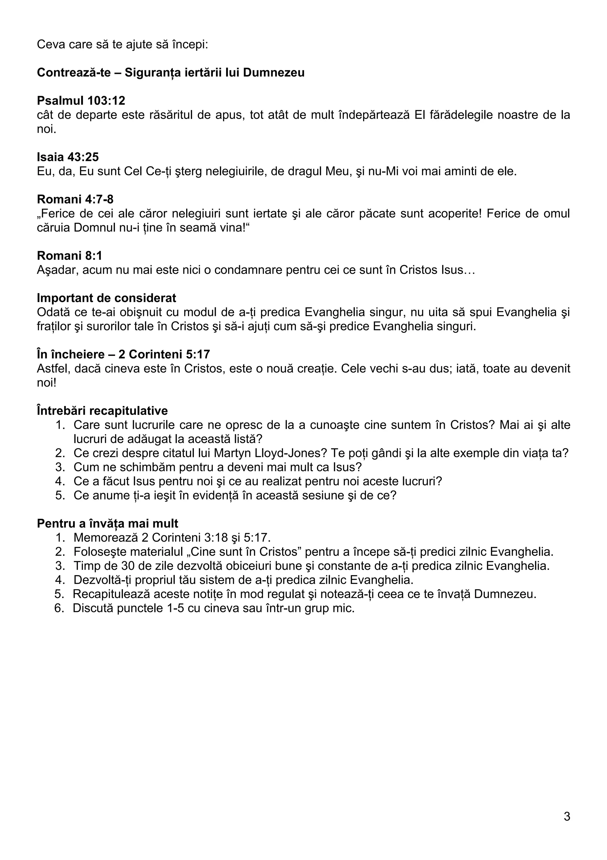 2. Identitatea Evangheliei notite | DOC