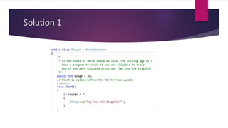 IF Else logic in c# | PPT