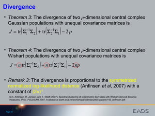 DERIVATION OF SEPARABILITY MEASURES BASED ON CENTRAL COMPLEX GAUSSIAN AND WISHART DISTRIBUTIONS ...