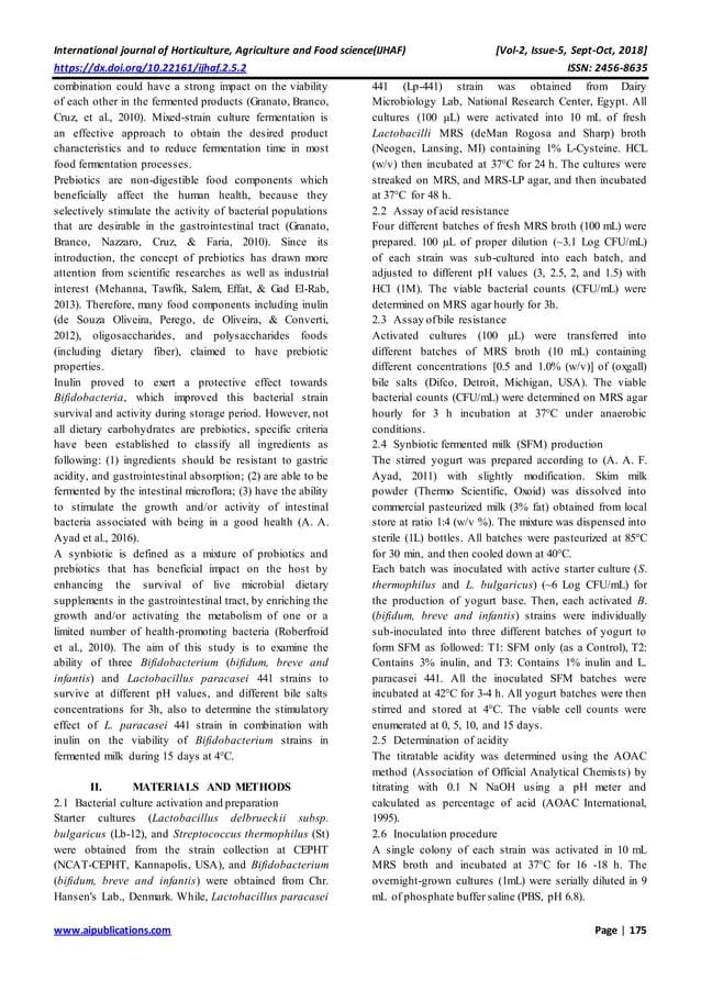 Stimulating the Viability of Bifidobacterium spp. in Synbiotic Fermented Milk by Co-culturing ...