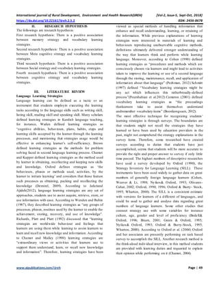 Vocabulary Learning Strategies of Kurdish Language | PDF