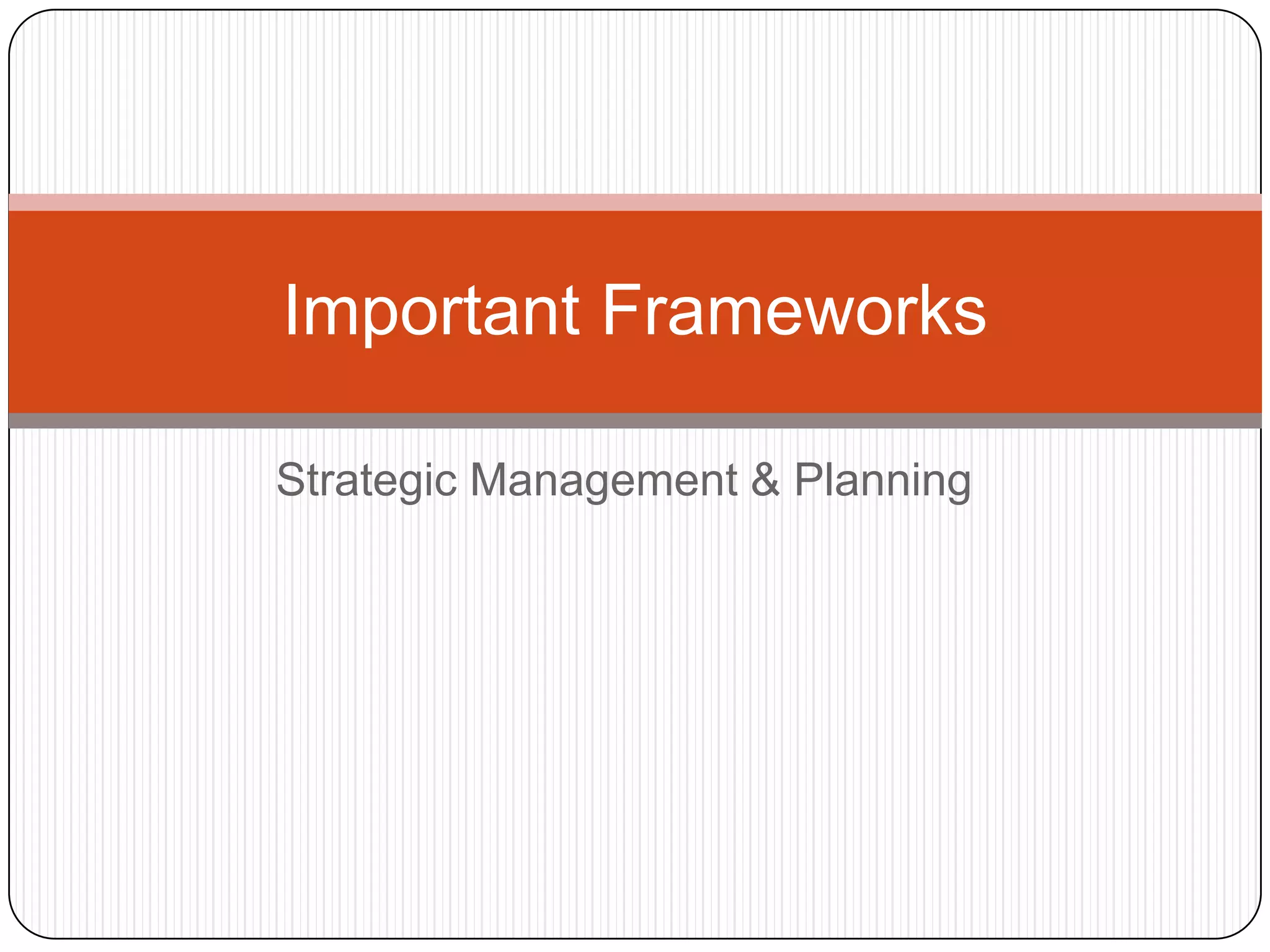 2 important frameworks for BM | PPT