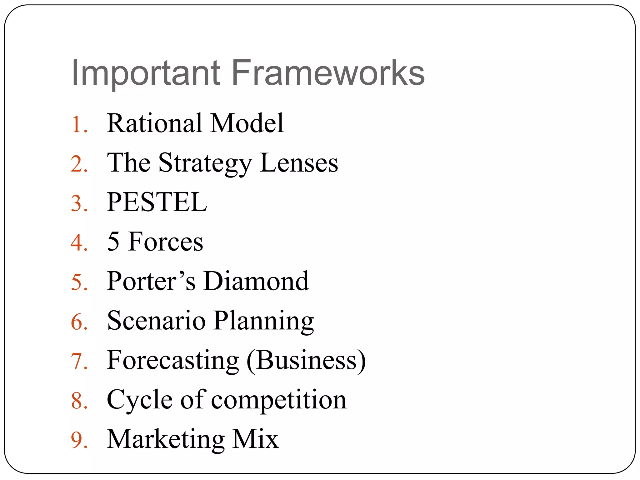 2 important frameworks for BM | PPT