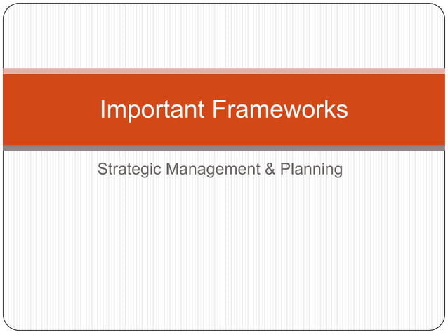 2 important frameworks for BM | PPT
