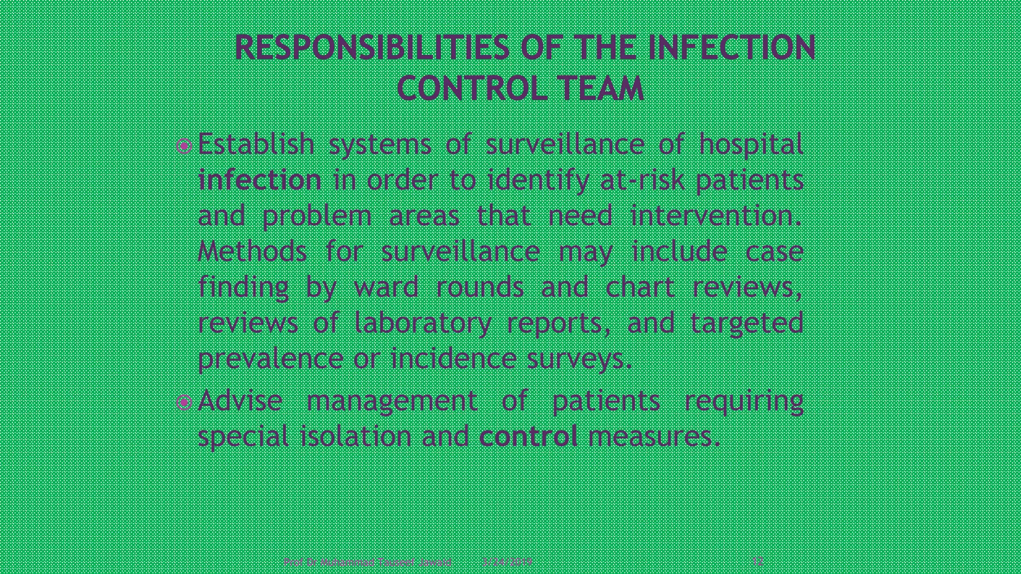 DESIGNING INFECTION CONTROL PROGRAM | PPTX
