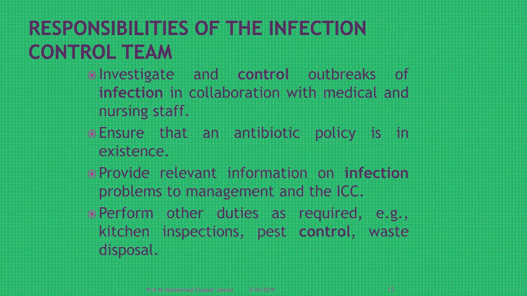 DESIGNING INFECTION CONTROL PROGRAM | PPTX