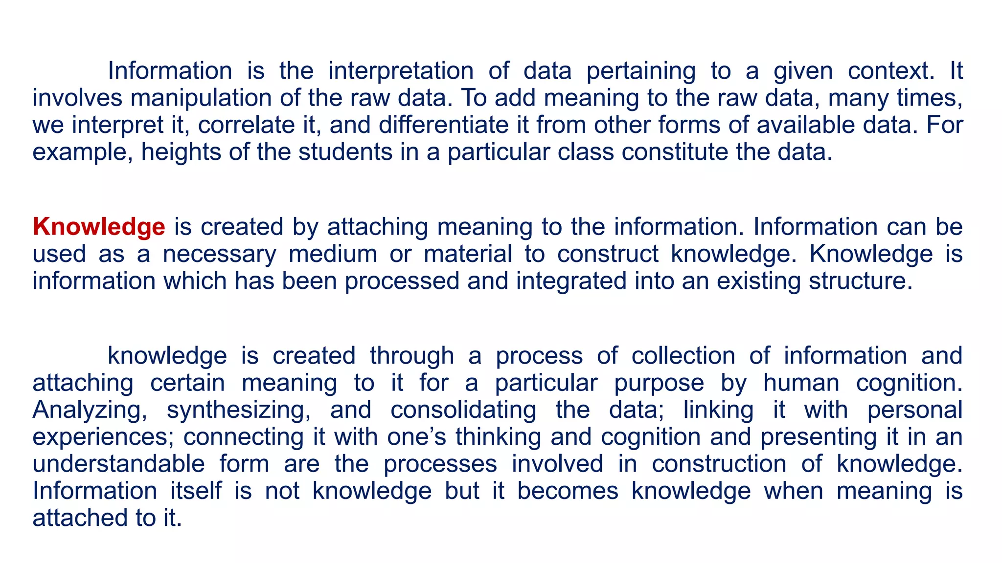 2 information, knowledge, belief, truth and different ways of knowing ...