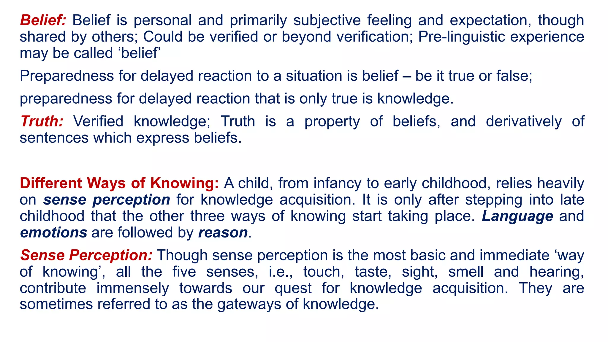 2 information, knowledge, belief, truth and different ways of knowing ...