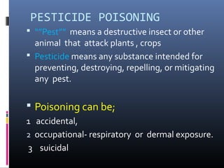 Insecticides and OP Poisoning | PPT