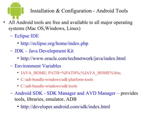 2 - Installation & Configuration - Android SDK and ADT Plugin - en-US | PPT
