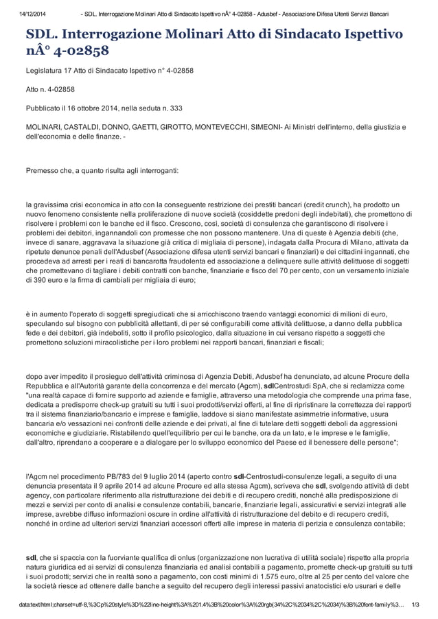 SDL interrogazione-parlamentare | PDF