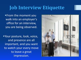 Job Interview Etiquette and Attire | PPTX