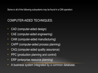2 introduction to cim. pptx | PPT | Business | Business and Finance