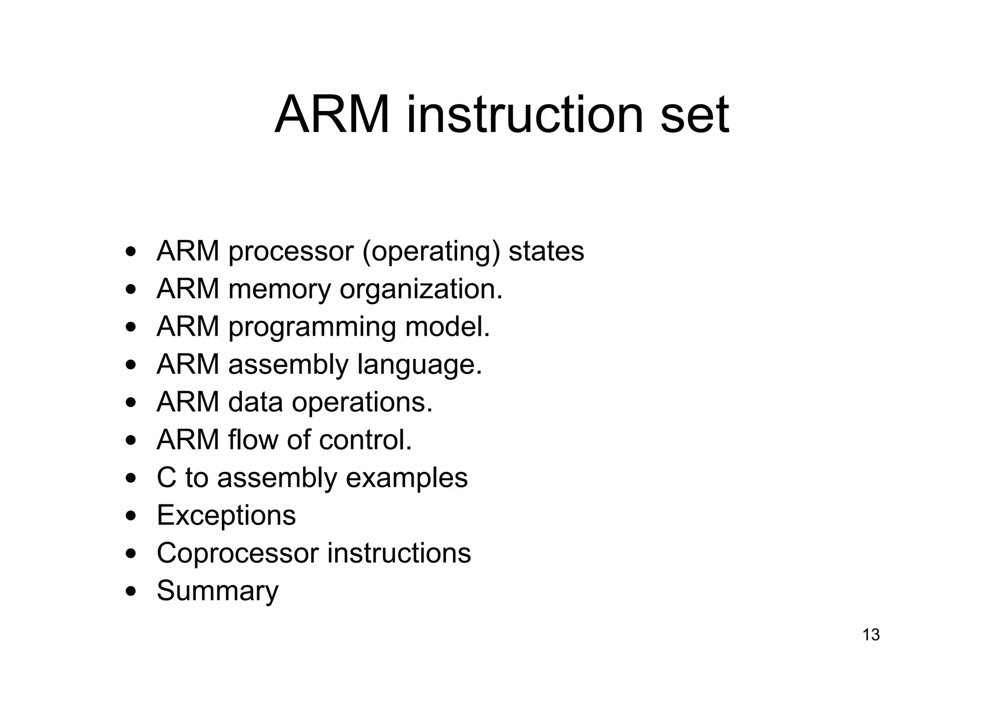 Introduction to ARM Architecture | PDF