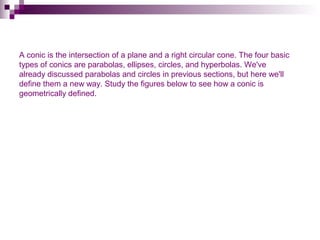 introduction to conics | PPT
