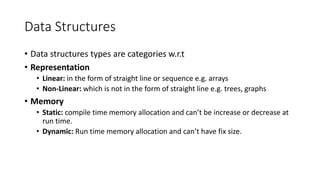 Data Structures - Lecture 2 [Introduction to Data Structures] | PPTX ...