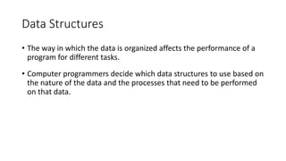 Data Structures - Lecture 2 [Introduction to Data Structures] | PPT
