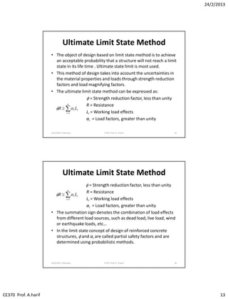Lec01 Introduction to RC, Codes and Limit States (Reinforced Concrete ...