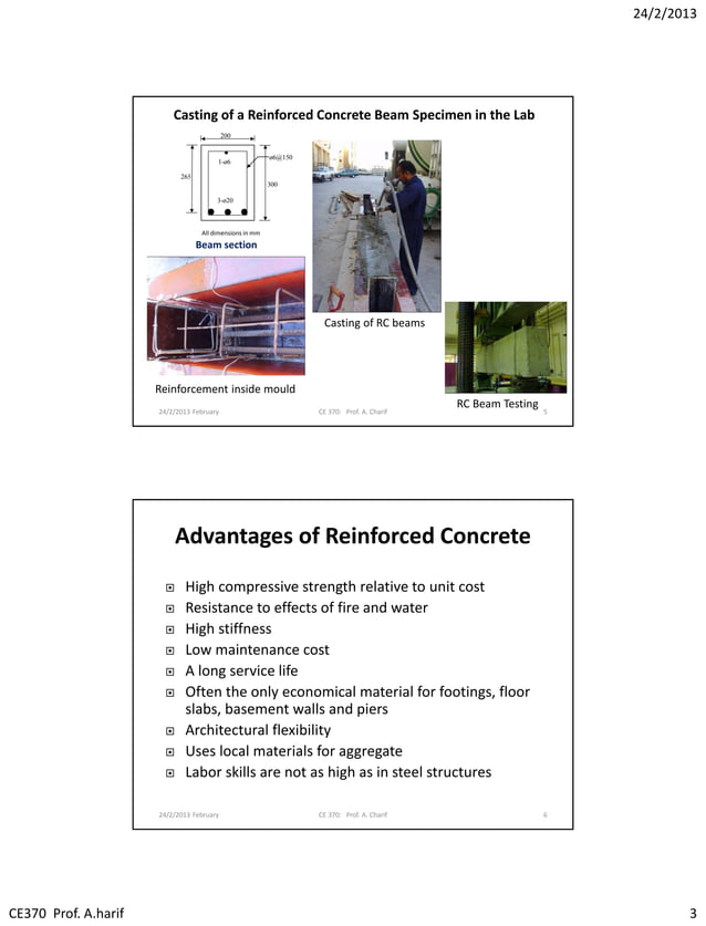 Lec01 Introduction to RC, Codes and Limit States (Reinforced Concrete ...