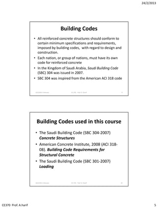 Lec01 Introduction to RC, Codes and Limit States (Reinforced Concrete ...