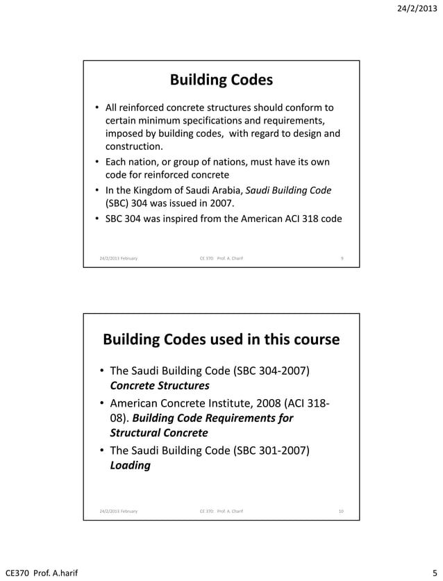 Lec01 Introduction to RC, Codes and Limit States (Reinforced Concrete ...