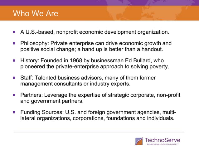 Introduction To TechnoServe | PPTX