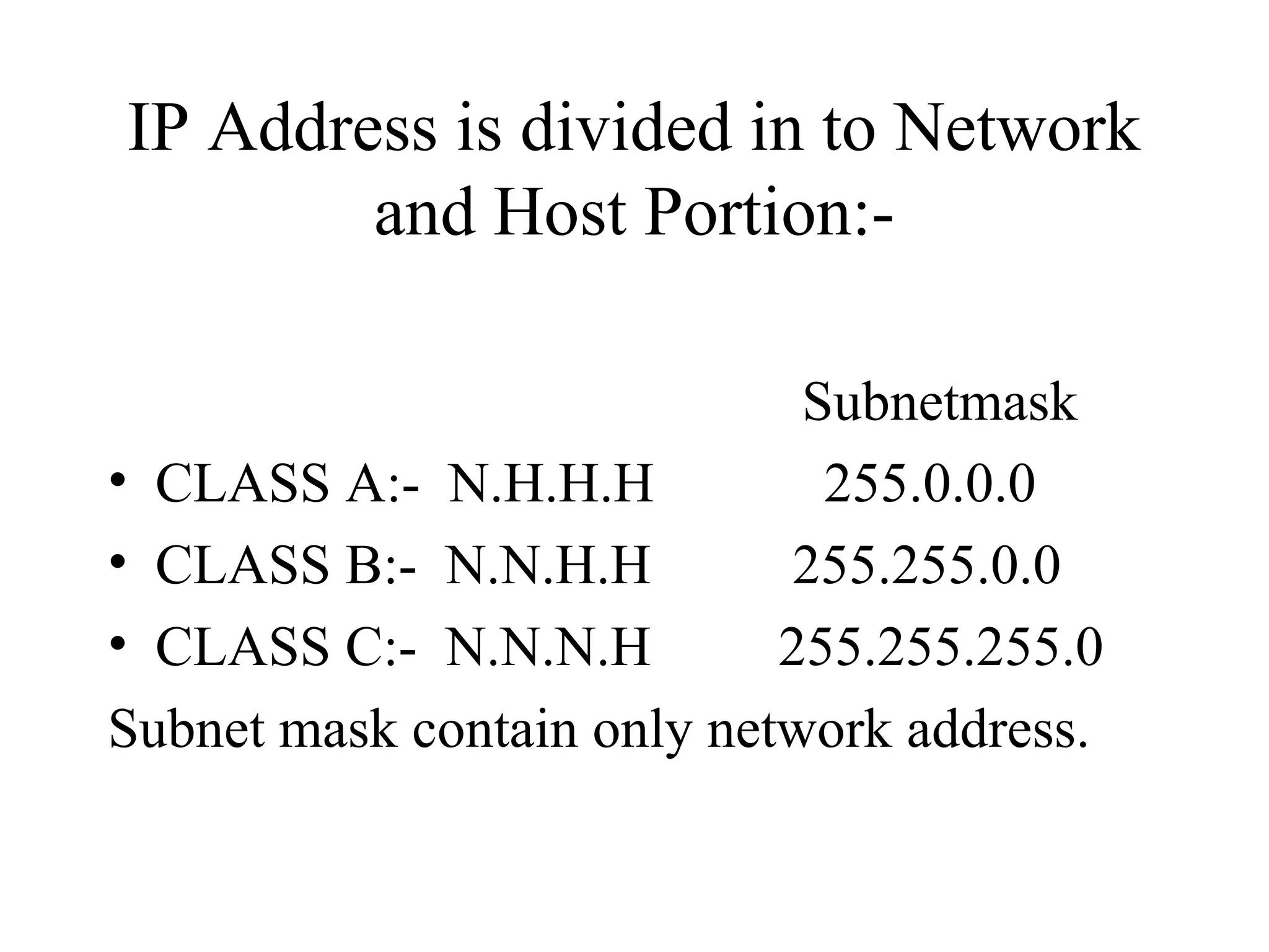 Ccna Part 2 Ip Addressing Ppt Computer Networking Computing
