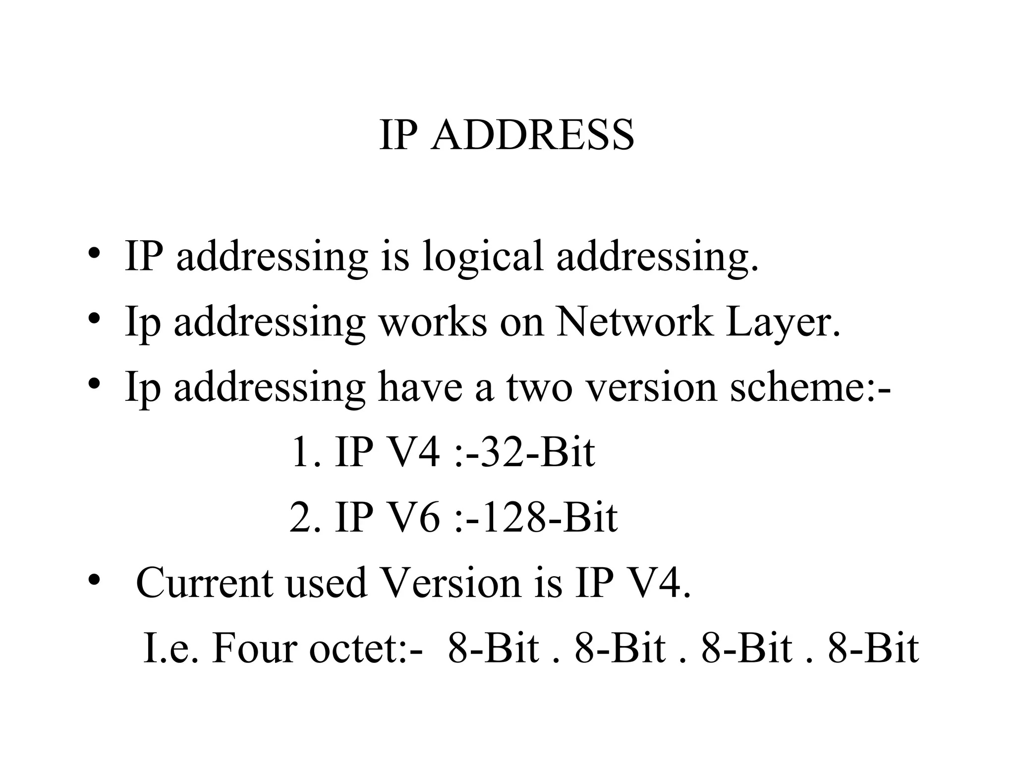 Ccna Part 2 Ip Addressing Ppt Computer Networking Computing